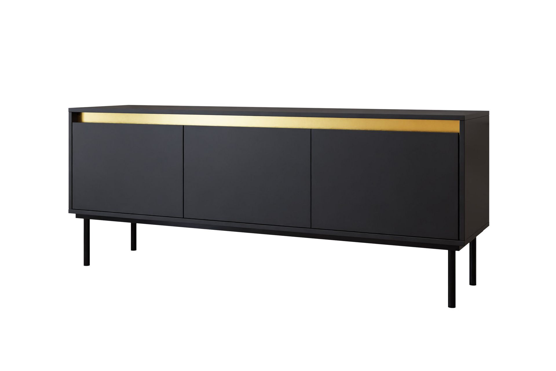TV-taso Hollander 150 cm Musta/Kulta - Huonekalut | Kodin1.com