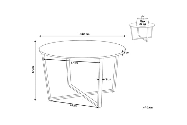 Soffbord Beliani Orick Dark wood||Black - Huonekalut | Kodin1.com