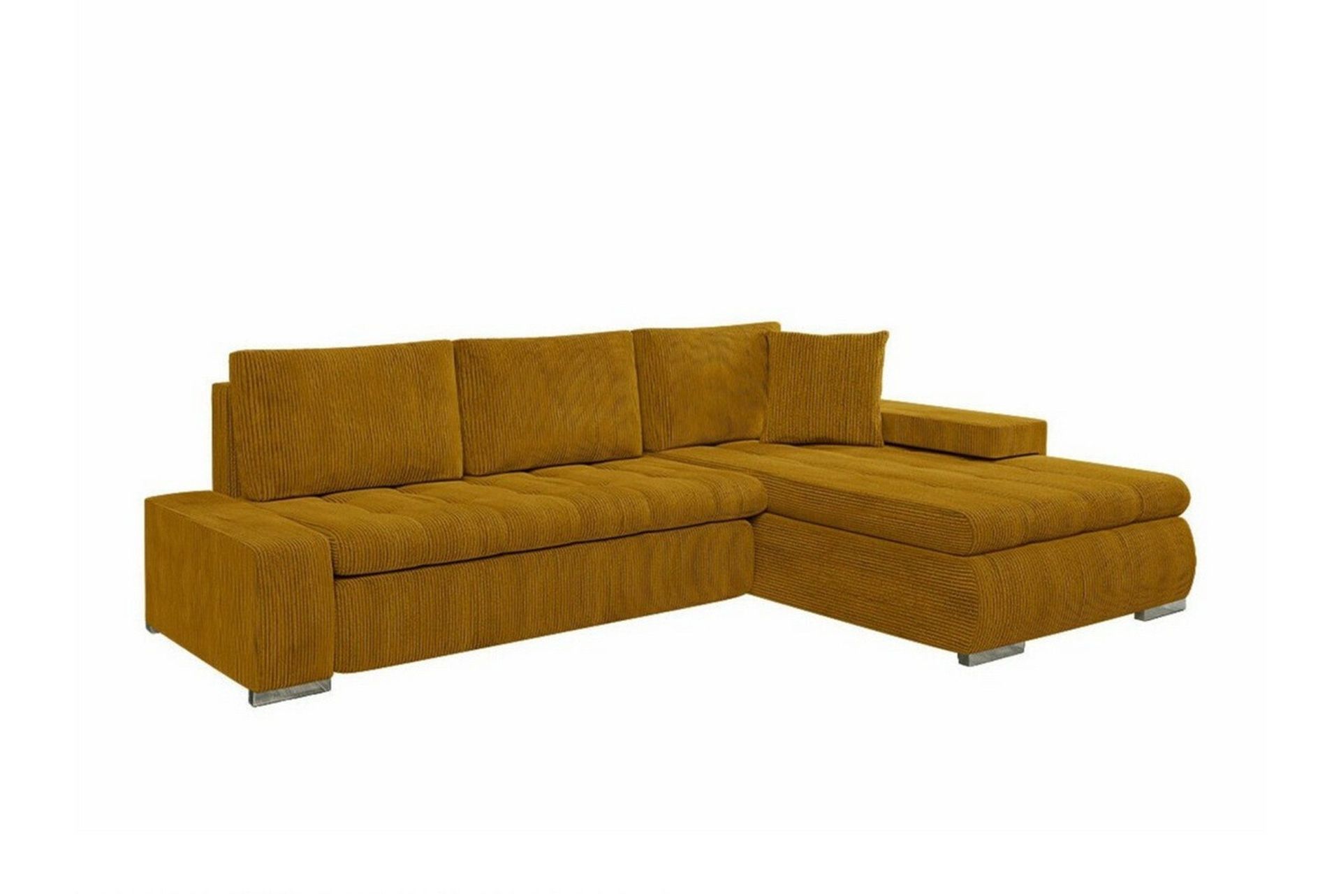 Cerys 3-sits Hörnbäddsoffa Dark yellow - Huonekalut | Kodin1.com