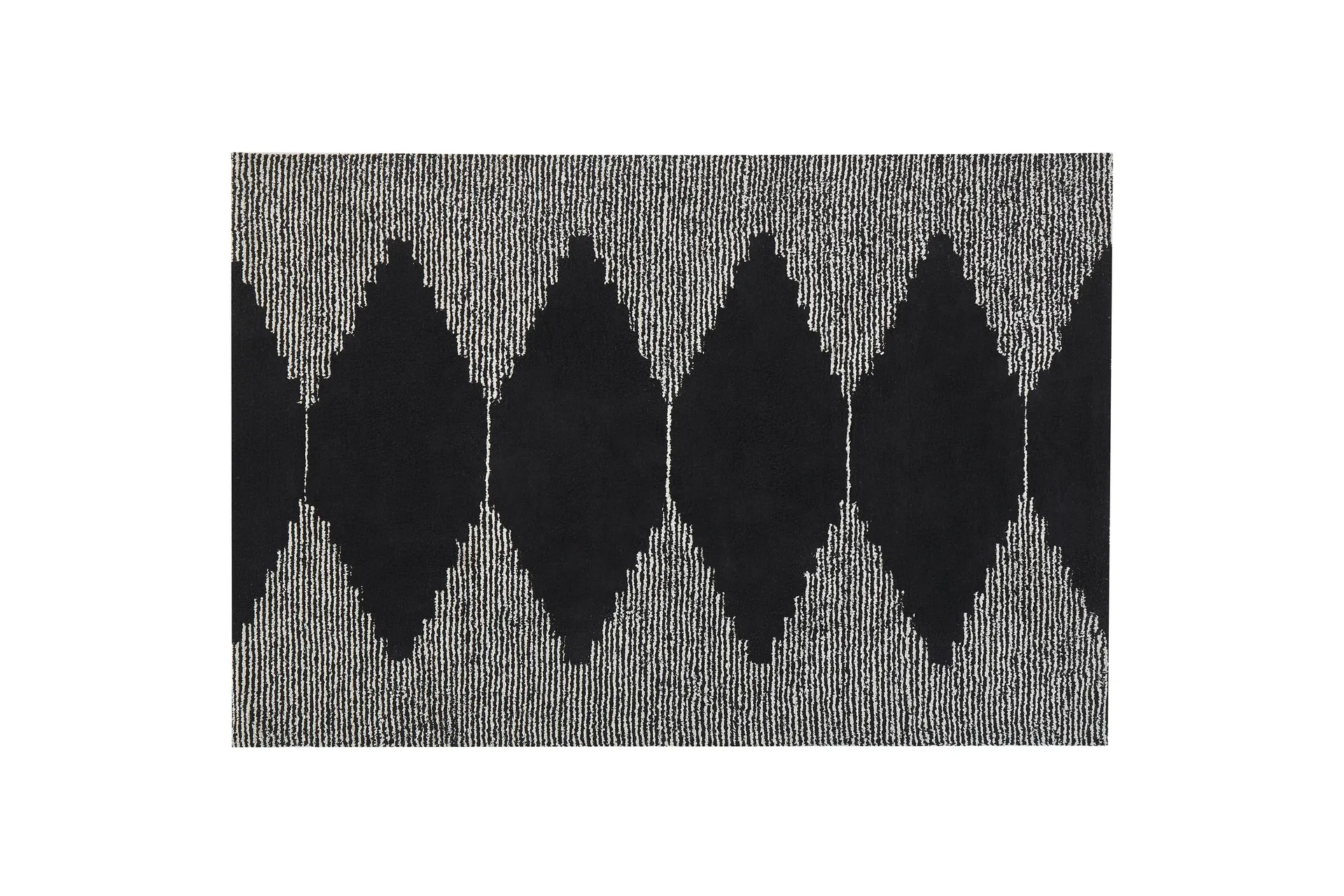 Ryijymatto Bathinda 140x200 cm Musta/Valkoinen - Kodintekstiilit ...