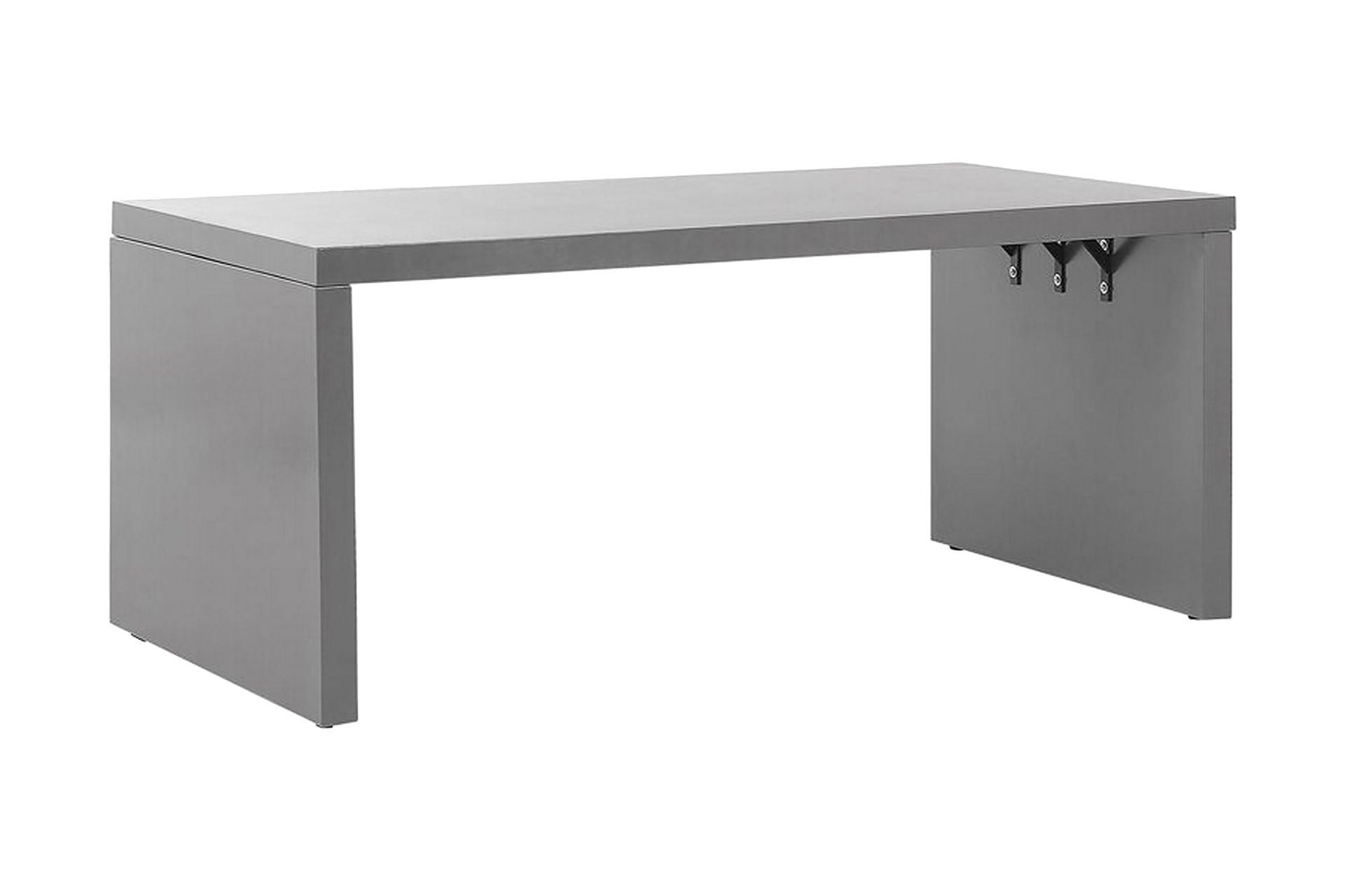 Puutarhapöytä 180 x 90 cm Harmaa U-muoto TARANTO Harmaa ...