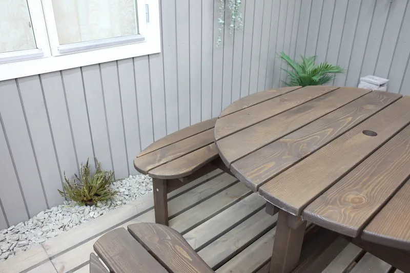 Piknikpöytä Rogolo 199 cm Ruskea - Puutarhakalusteet | Kodin1.com